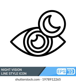 Night Vision Icon Line Style Isolated Stock Vector (Royalty Free ...