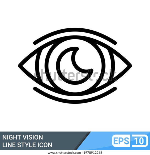 Night Vision Icon Line Style Isolated Stock Vector (Royalty Free ...