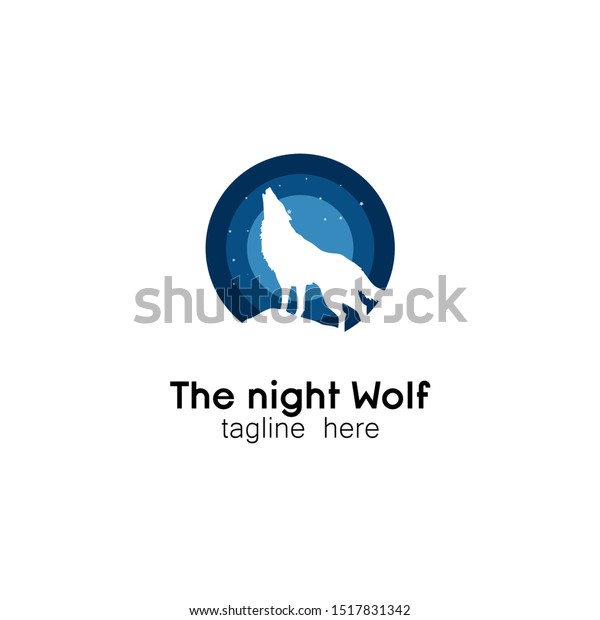 Night Wolf Logo Icon Stock Vector (Royalty Free) 1517831342 | Shutterstock