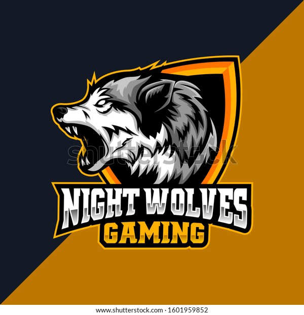 Night Wolf Mascot Logo for Gaming, Stream Channel or Community