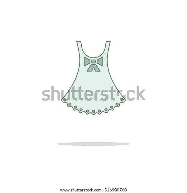 Nightie Color Thin Line Iconvector Illustration Stock Vector (Royalty ...