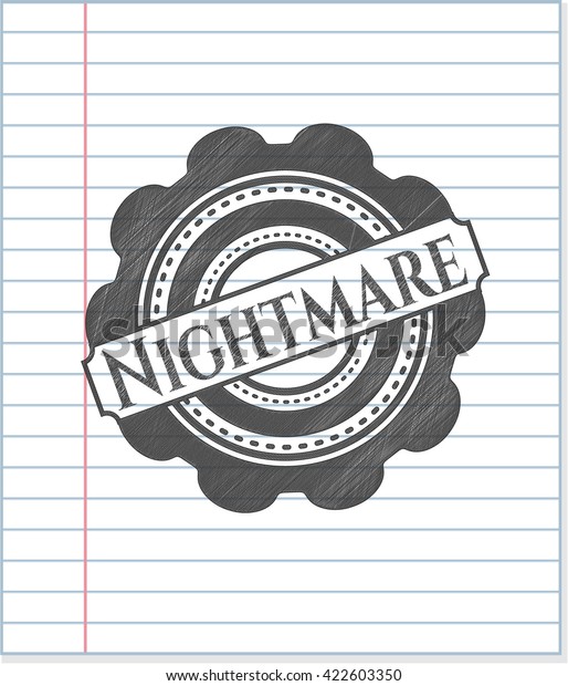 Nightmare Draw Pencil Strokes Stock Vector (Royalty Free) 422603350 ...
