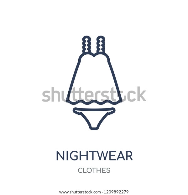 Nightwear Icon Nightwear Linear Symbol Design Stock Vector (Royalty ...