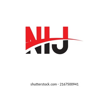 Nij Letter Initial Logo Design Vector Stock Vector (Royalty Free ...