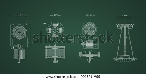 Nikola Tesla - Illustrationen zum Zeichnen: Stock-Vektorgrafik ...
