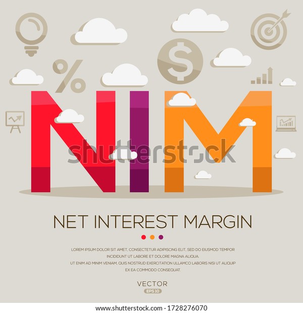 Nim Net Interest Margin Letters Icons Stock Vector (Royalty Free ...