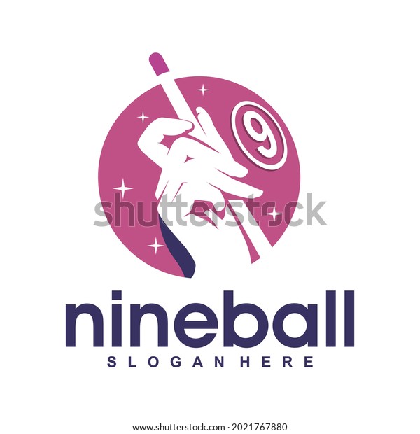 Nine Ball Logo Brand Design Vector Stock Vector (Royalty Free) 2021767880