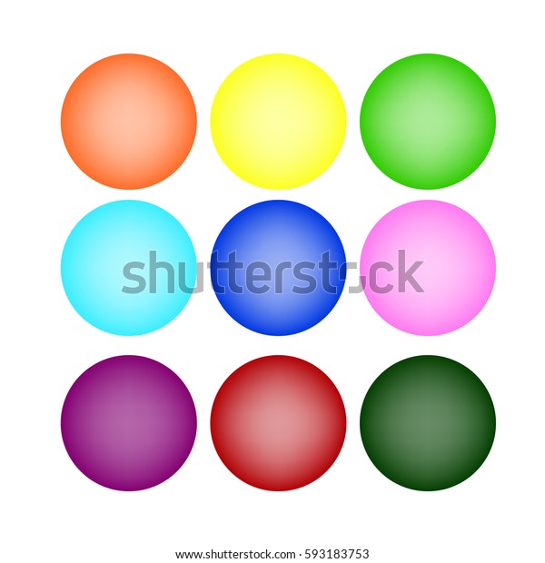 Nine Circles Color Stock Vector (Royalty Free) 593183753