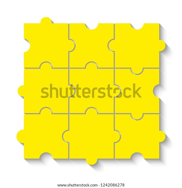 Nine Sided Puzzle Presentation Banner Abstract Stock Vector (Royalty ...