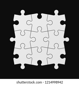 Ilustrasi Stok Eight Sided Square Puzzle Presentation Abstract ...