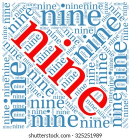 Nine Word Cloud On White Background Stock Vector (Royalty Free ...