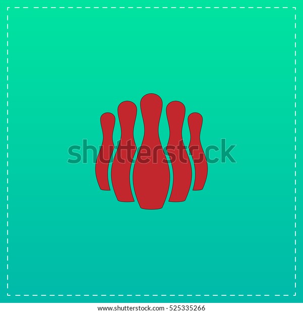 Ninepins Red Vector Icon Black Stroke Stock Vector (Royalty Free ...