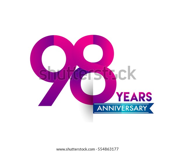 Ninety Eight Years Anniversary Celebration Logotype Stock Vector ... Ninety Eight Years Anniversary Celebration Logotype Stock Vector ...