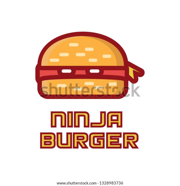 Ninja Burger Logo Stock Vector (Royalty Free) 1328983736 | Shutterstock