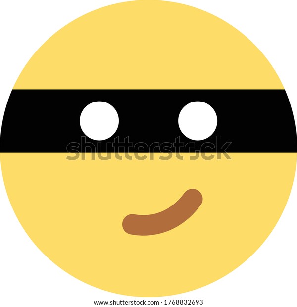 Ninja Face Emoji Emoticon Stock Vector (Royalty Free) 1768832693 ...