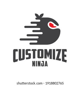 Ninja Head Fast Logo Design Inspiration Stock Vector (Royalty Free ...
