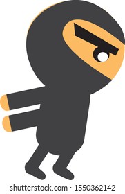 Ninja Image Facing Right By Running Stock Vector (Royalty Free ...