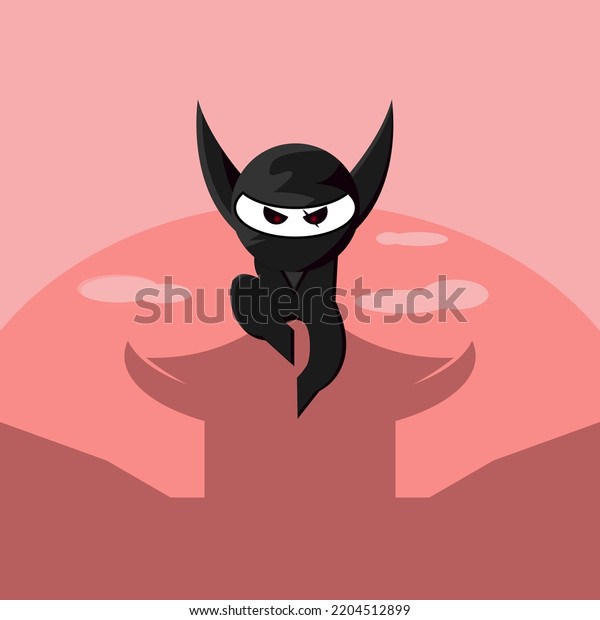 Ninja Jump Vector Illustration Great Icons Stock Vector (Royalty Free ...
