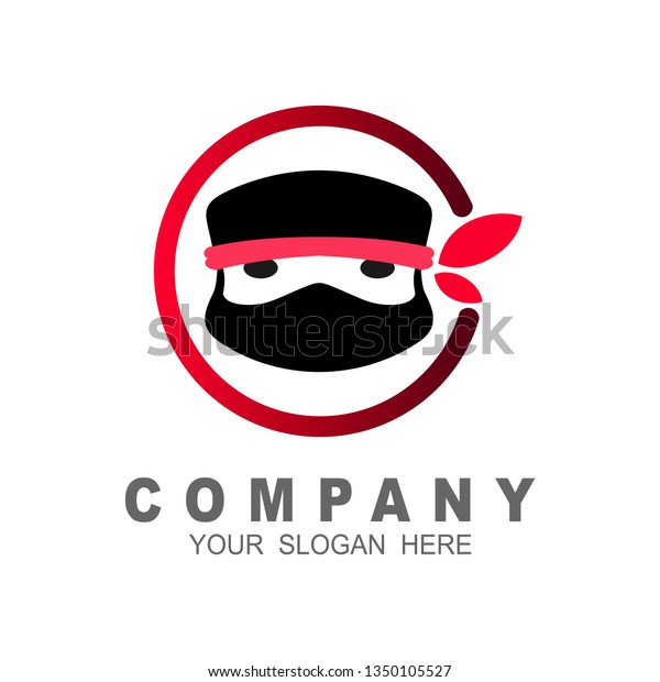 Ninja Logo Concept Ninja Logo Circle Stock Vector (Royalty Free ...