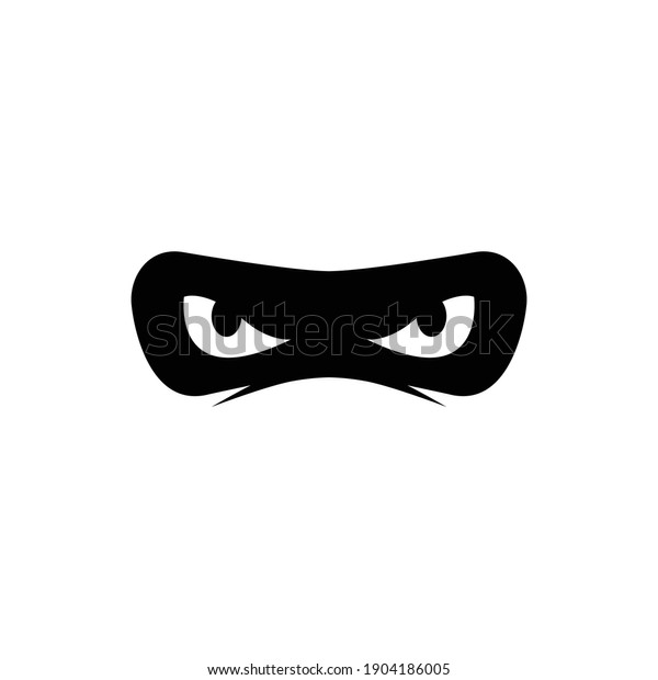 Ninja Mask Isolated On White Stock Vector (Royalty Free) 1904186005 ...