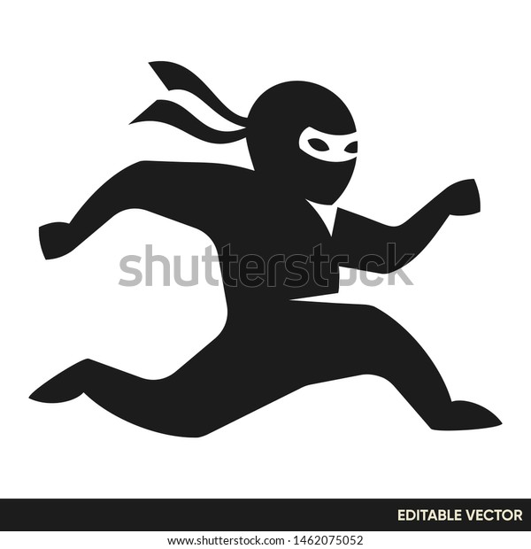 Ninja Simple Icon Vector Logo Stock Vector (Royalty Free) 1462075052 ...