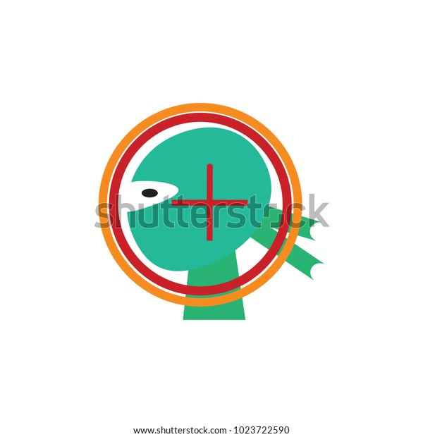 Ninja Target Logo Icon Design Stock Vector (Royalty Free) 1023722590 ...
