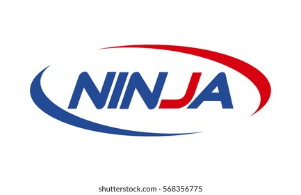 Ninja Text Letter Logo Design Stock Vector (Royalty Free) 568356775 ...