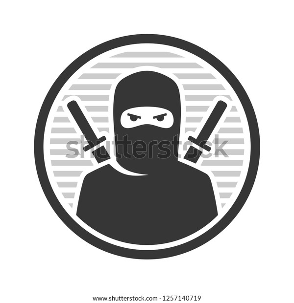 Ninja Warrior Logo Icon On White Stock Vector (Royalty Free) 1257140719 ...