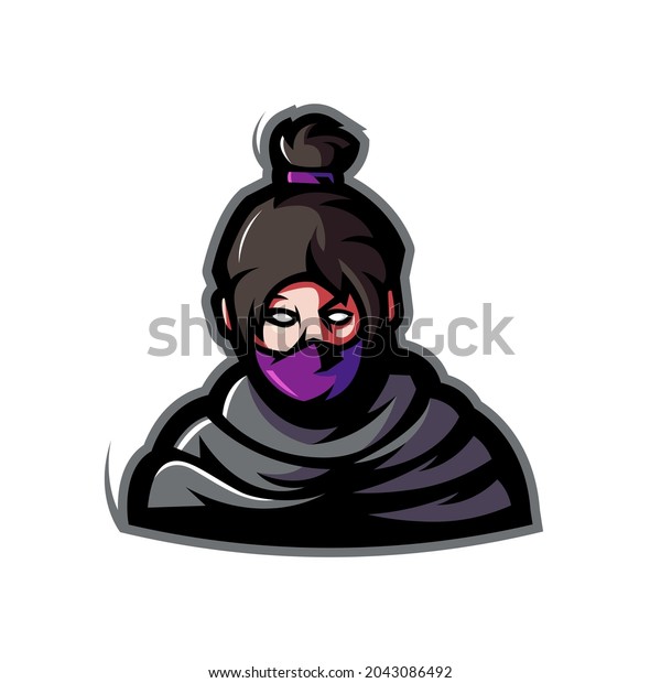 Ninja Wraith Gaming Mascot Logo Design Stock Vector (Royalty Free ...