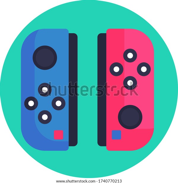 Nintendo Switch Console Gaming Icons Set Stock Vector (Royalty Free ...
