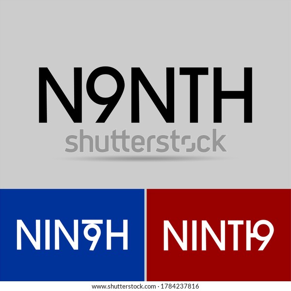 Vektor Stok Ninth Ordinal Number Name Logo Vector (Tanpa Royalti ...