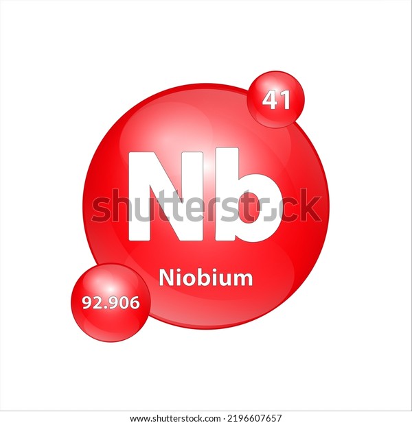 Niobiumnb Icon Structure Chemical Element Round Stock Vector (Royalty Free) 2196607657 ...