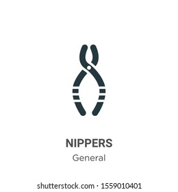Nippers Vector Icon On White Background Stock Vector (Royalty Free ...