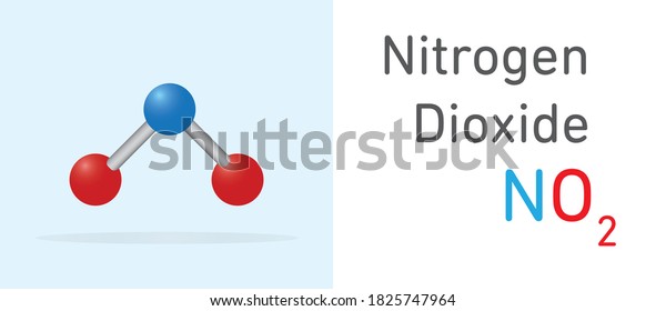 Nitrogen Dioxide N02 Gas Molecule Stick Stock Vector (Royalty Free ...