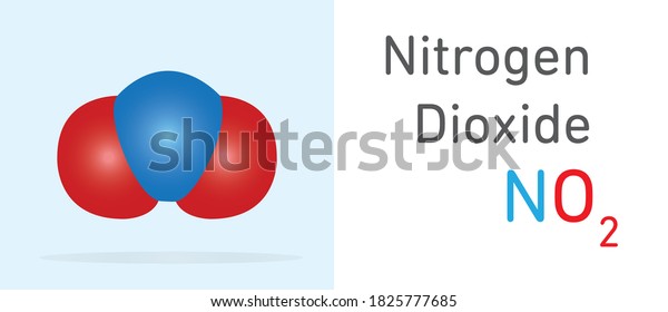 Nitrogen Dioxide No2 Gas Molecule Space Stock Vector (Royalty Free ...