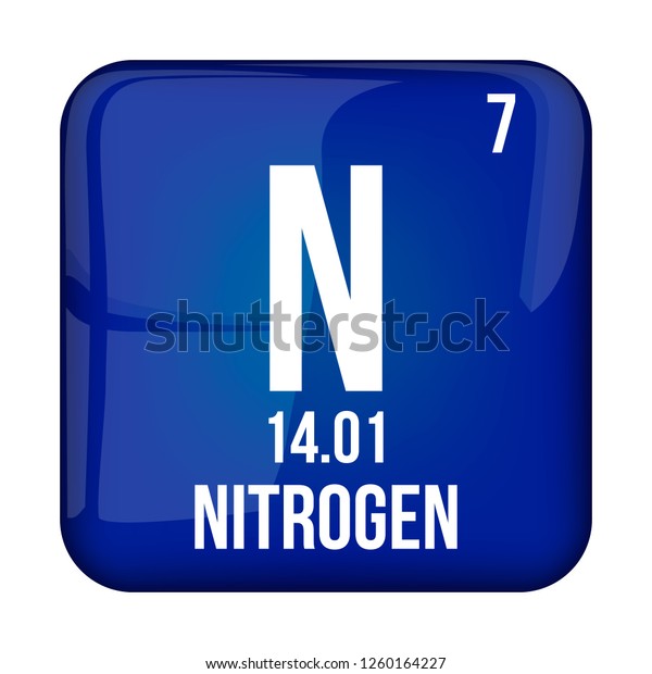 Nitrogen Symbolchemical Element Periodic Table On Stock Vector (Royalty ...