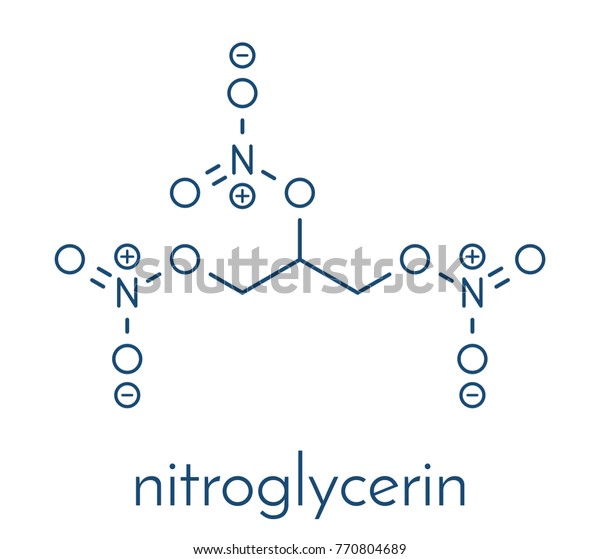 Nitroglycerin Nitro Glyceryl Trinitrate Drug Explosive Stock Vector ...