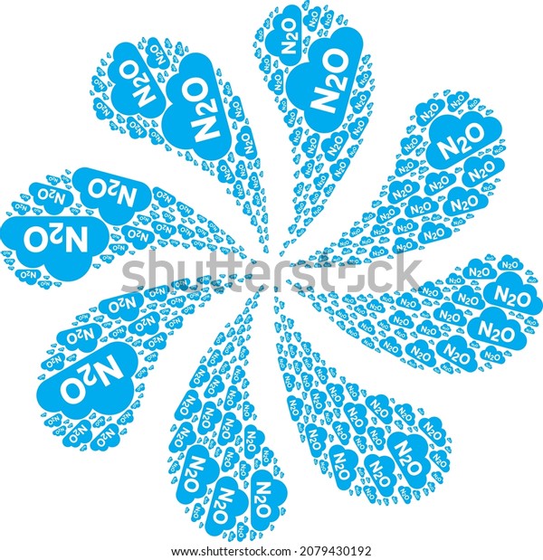 Nitrous Oxide Gas Icon Rotation Cluster Stock Vector (Royalty Free ...
