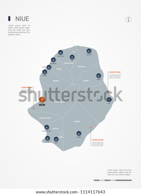 Niue Map Borders Cities Capital Alofi 库存矢量图（免版税）1114117643 | Shutterstock