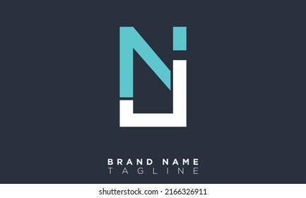 Nj Alphabet Letters Initials Monogram Logo Stock Vector (Royalty Free ...