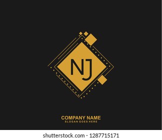 Nj Initial Letter Geometric Logo Vector Stock Vector (Royalty Free ...