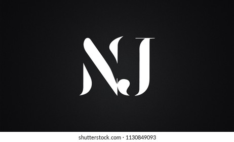 Nj Letter Logo Design Template Vector Stock Vector (Royalty Free ...