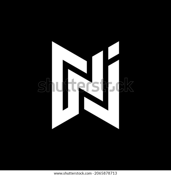 Nj Lettermark Logo Combination Letters N Stock Vector (Royalty Free ...