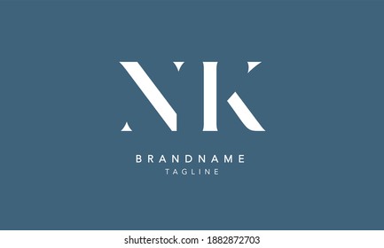 Nk Alphabet Initial Letter Monogram Icon Stock Vector (Royalty Free ...