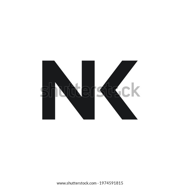 Nk Initials Logo Design Inspiration Stock Vector (Royalty Free ...