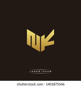Nk Logo Letter Initial Logo Designs: vector de stock (libre de regalías ...