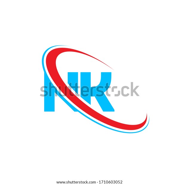 Nk N K Letter Logo Design Stock Vector (Royalty Free) 1710603052 ...