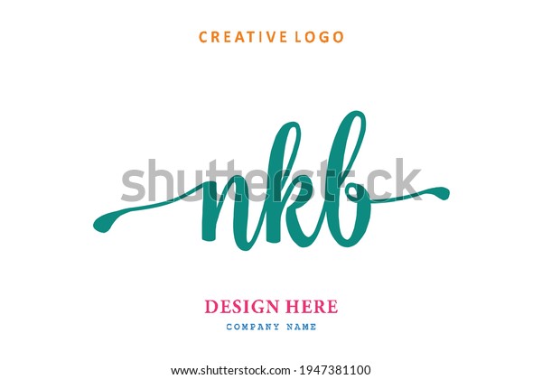 Nkb Lettering Logo Simple Easy Understand Stock Vector (Royalty Free ...