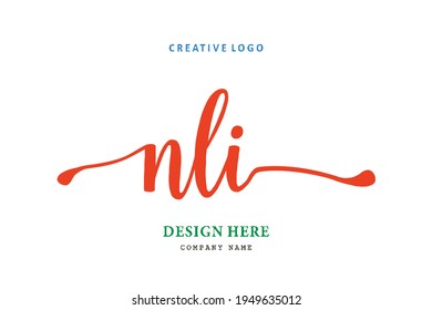 Nli Lettering Logo Simple Easy Understand Stock Vector (Royalty Free ...