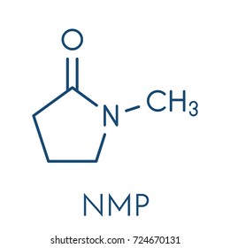 Nmethyl2pyrrolidone Nmp Chemical Solvent Molecule Skeletal 스톡 벡터(로열티 프리 ...
